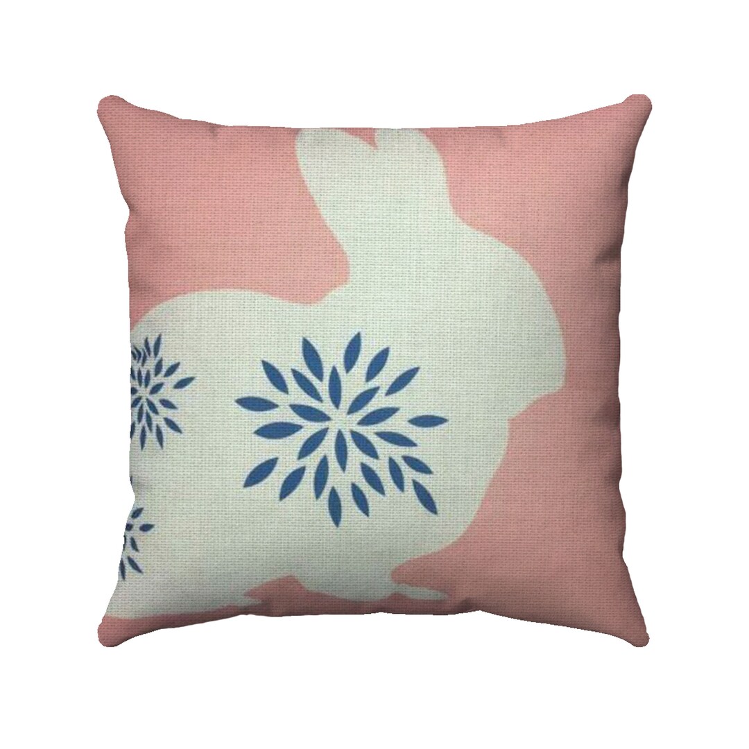 Pink Bunny Pillow - Floral Bunny - Nursery Decor - Pink Floral Bunny ...
