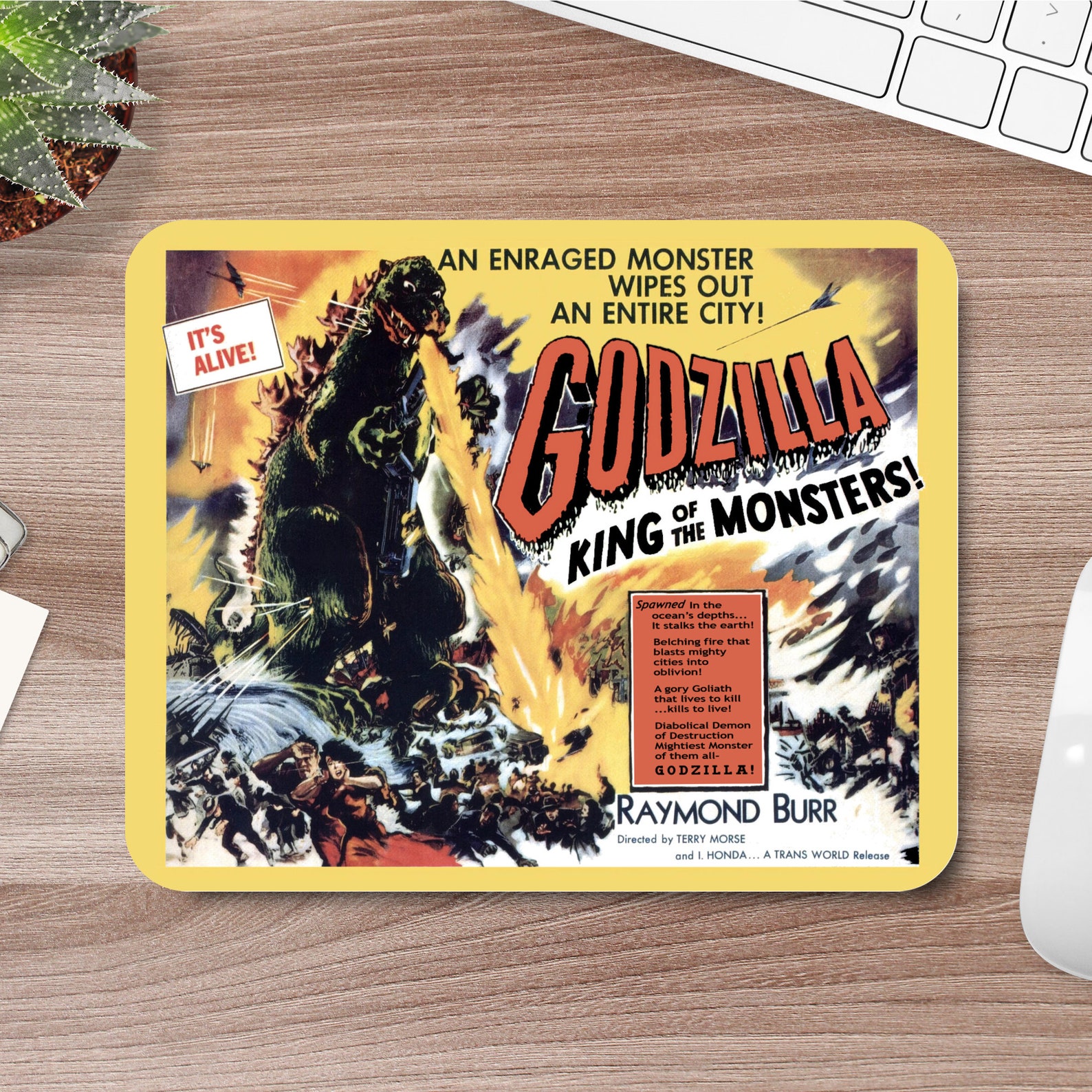 Godzilla Mouse Pads Godzilla Movie Posters Vintage | Etsy