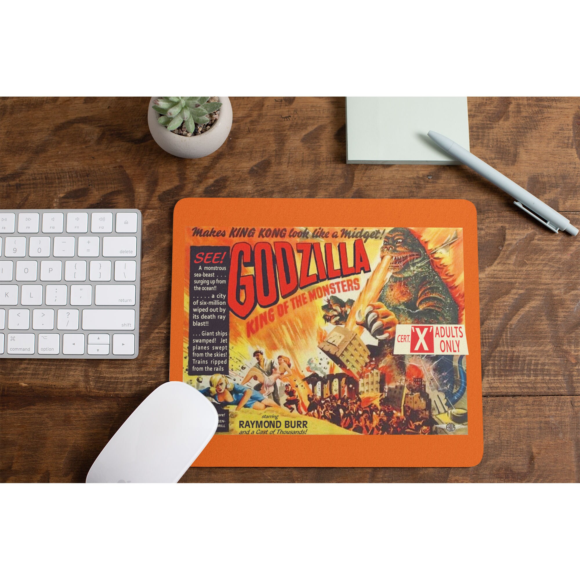 Godzilla Mouse Pads Godzilla Movie Posters Vintage | Etsy