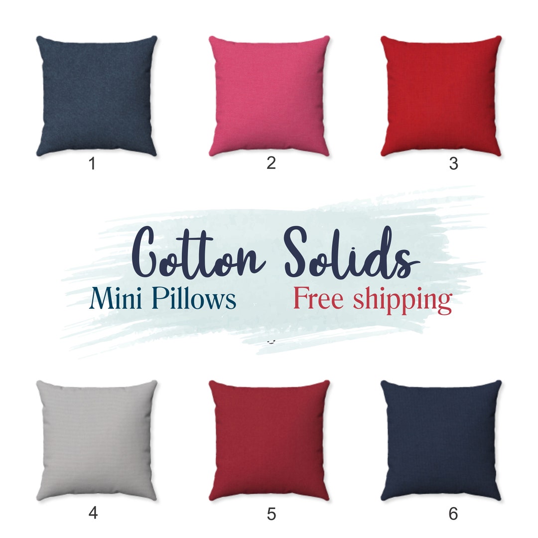 Cotton Mini Pillows: Premier Prints Solid Colors, Tiered Tray Decor - Etsy