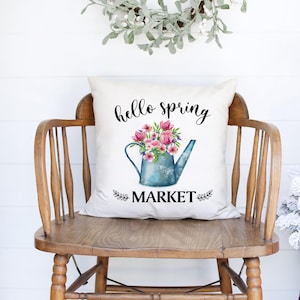 Hello Spring Pillow - Spring Pillow Cover - Spring Decor - Spring ...