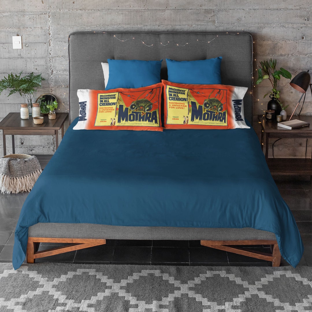 Mothra Queen Size Pillowcase - 1961 Mothra Movie Poster Pillowcase ...