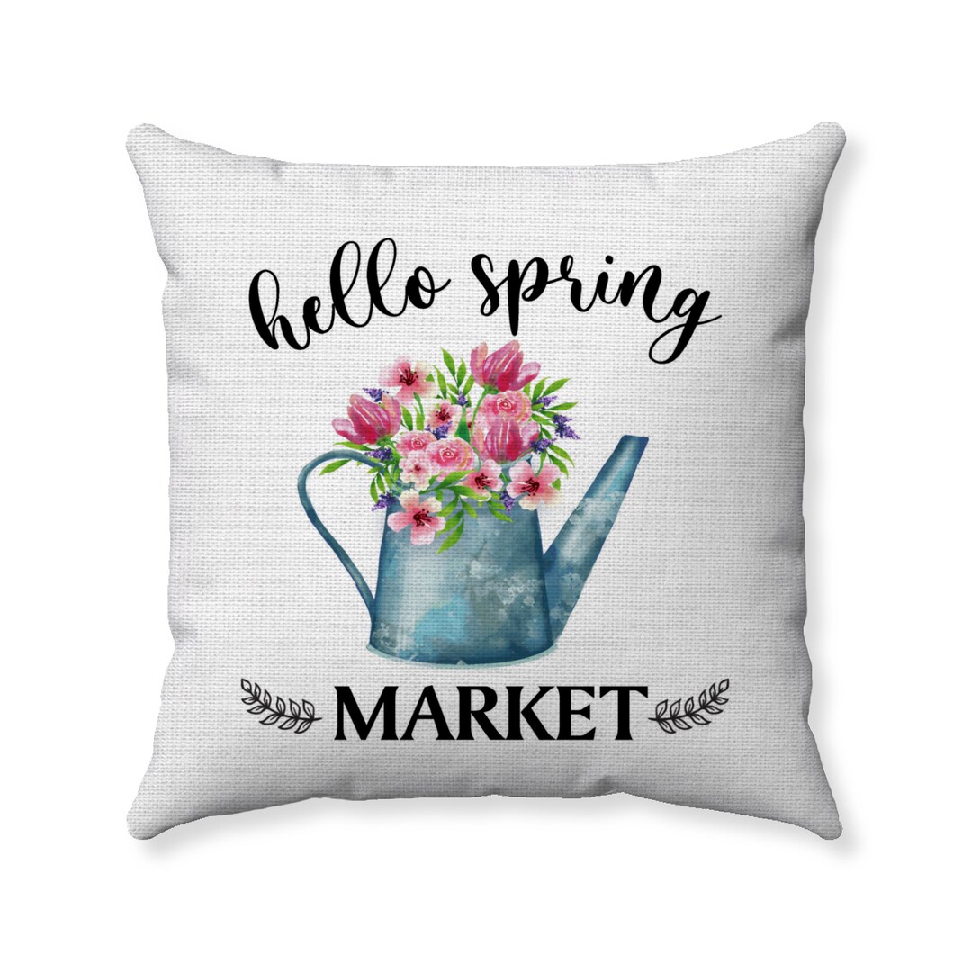 Hello Spring Pillow Spring Pillow Cover Spring Decor Spring Market ...