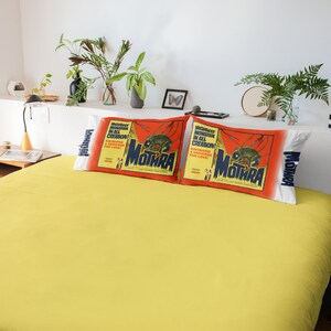 Mothra Queen Size Pillowcase - 1961 Mothra Movie Poster Pillowcase ...