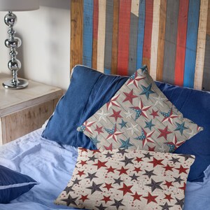 Constitution Stars Pillow Cover - Patriotic Pillow Cover - Memorial Day ...