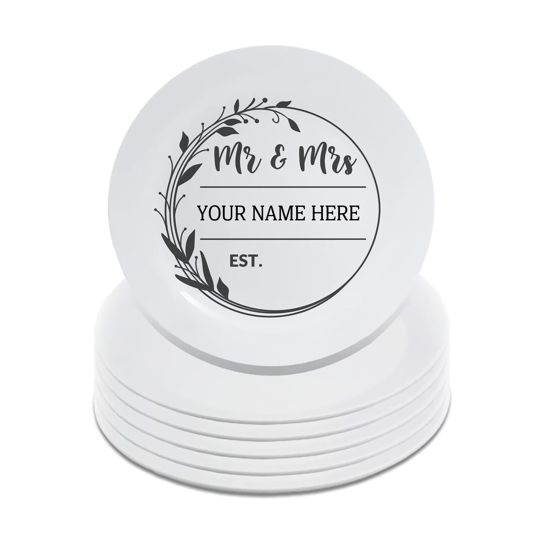Personalized Monogram Plate Family Name and Marriage Year Custom Plate ...