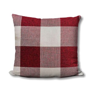 Red Buffalo Check Plaid Pillow Cover Farmhouse Home Decor | Etsy