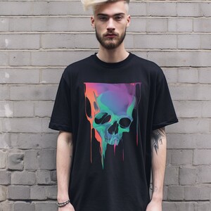 Weirdcore Melting Skull T-shirt | Psychedelic Trippy Clothing ...