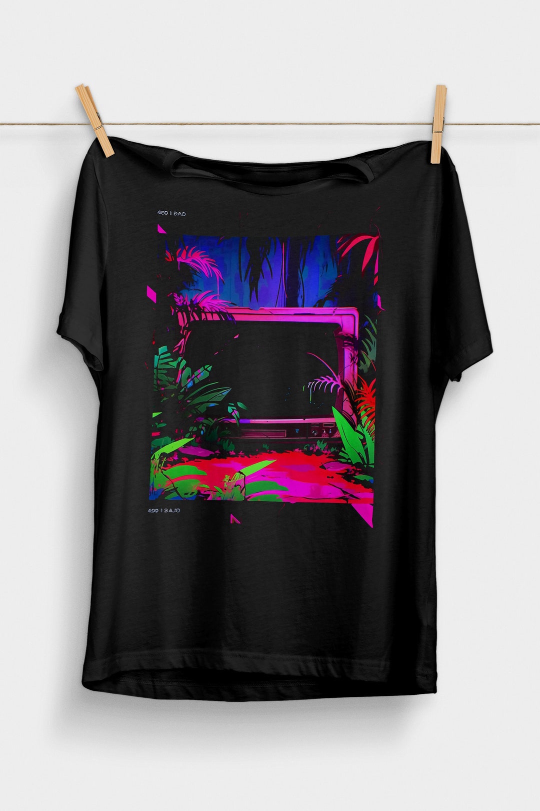 Vaporwave 80s TV T-shirt | Retro Synthwave Aesthetic | Grunge Clothing ...