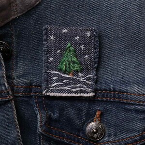 Christmas Tree Brooch for Jacket Holiday Jewelry Xmas Tree | Etsy