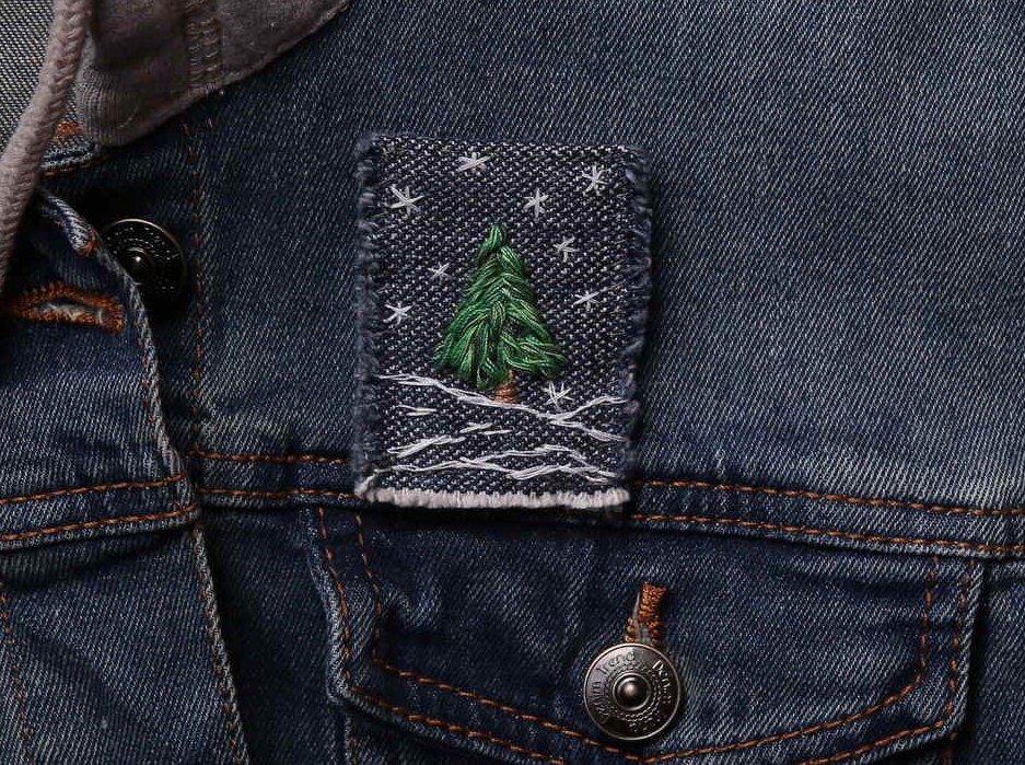 Christmas Tree Brooch for Jacket Holiday Jewelry Xmas Tree - Etsy