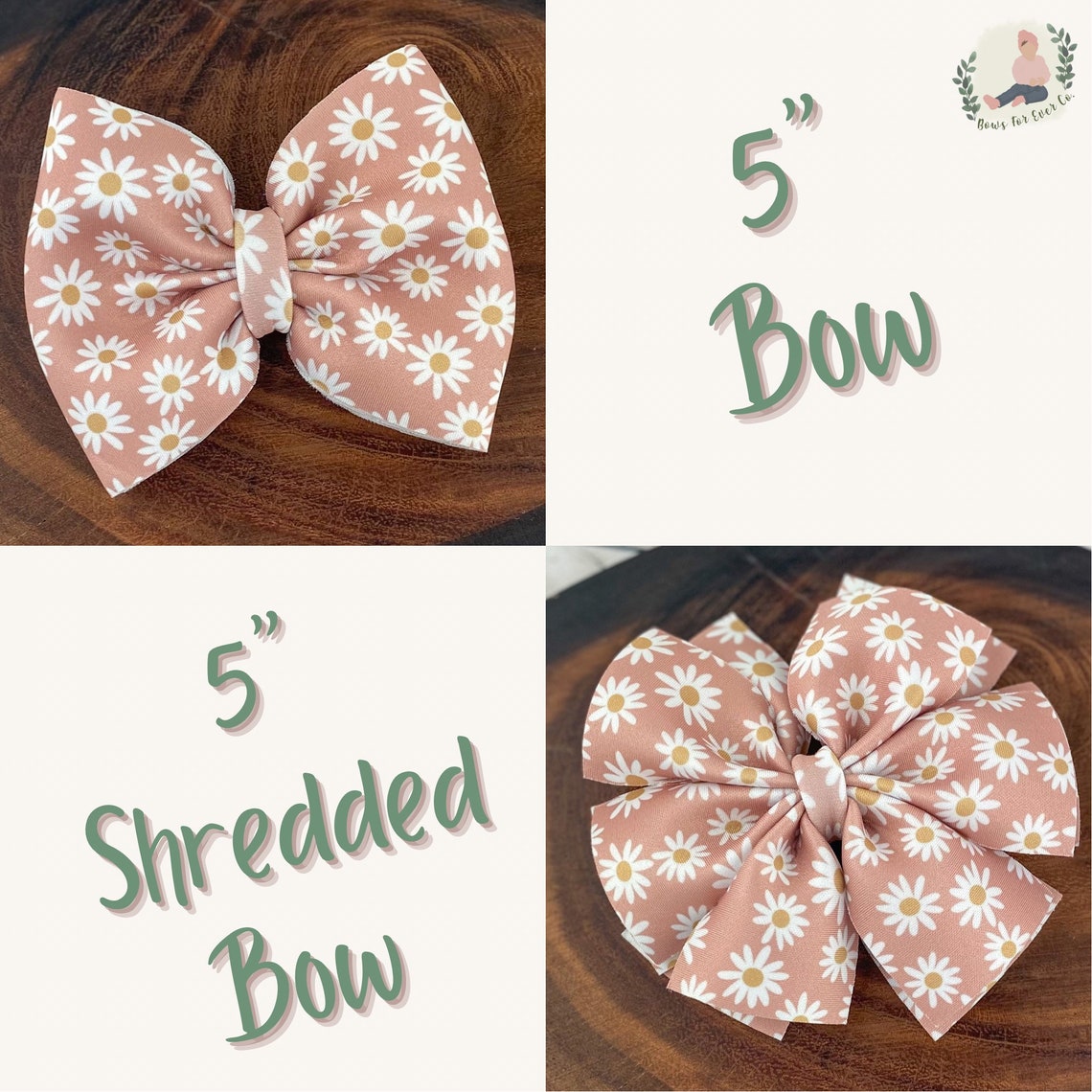 Pink Daisy Puff Bow Hair Bow Piggies Puffy Bow Easter - Etsy