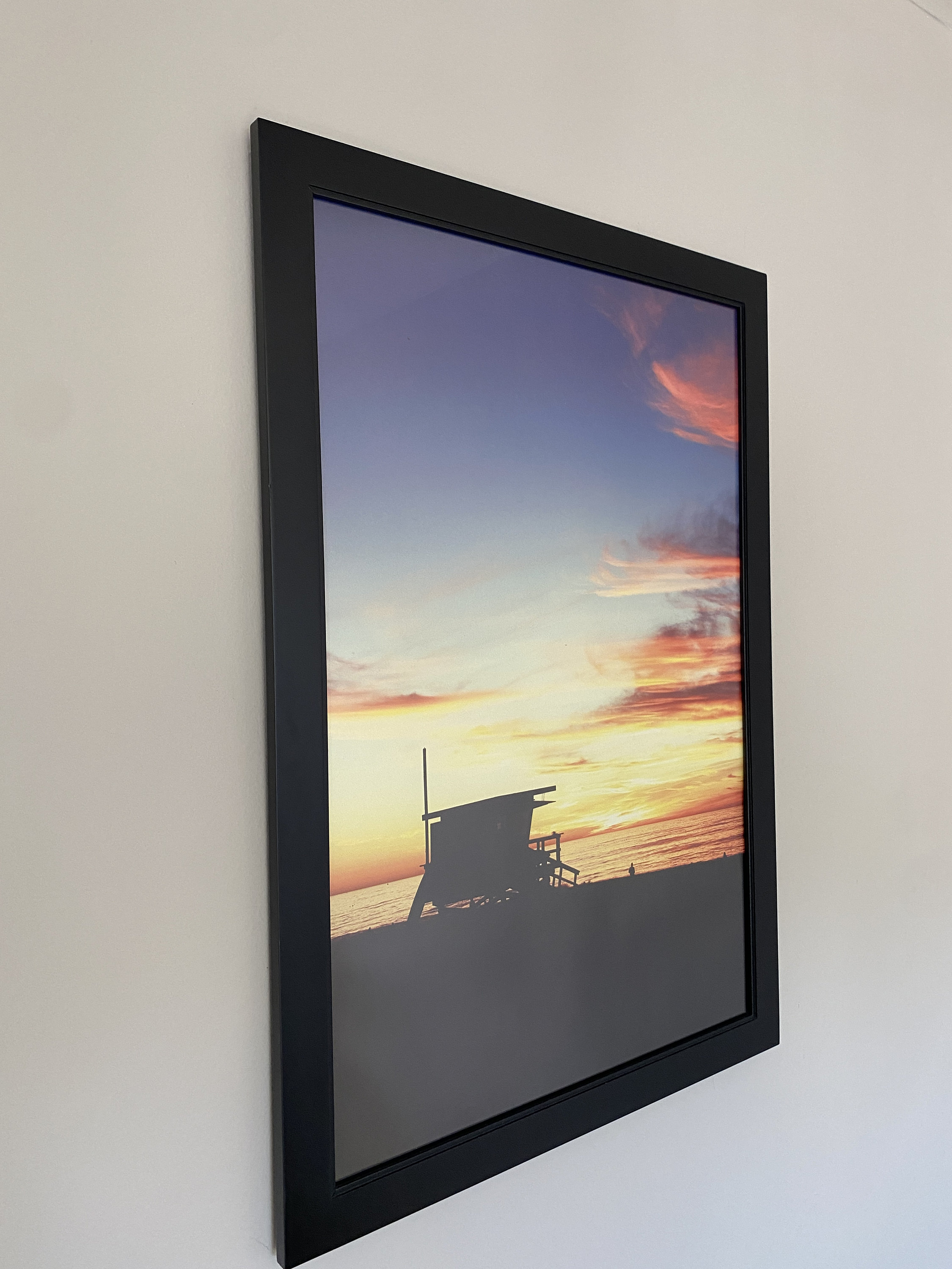 Lifeguard Tower Print, Redondo Beach Lifeguard Tower at Sunset, Redondo ...