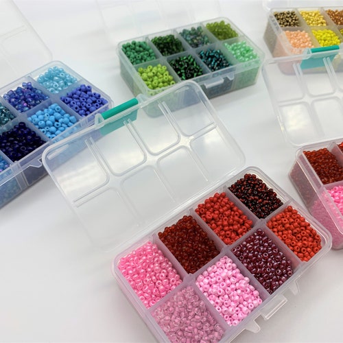 14000pcs Glass Seed Beads Kit Charm Beading Box for DIY - Etsy