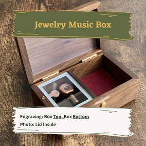 Custom Melody Music Box / Personalized Music Box With a Custom Metal ...