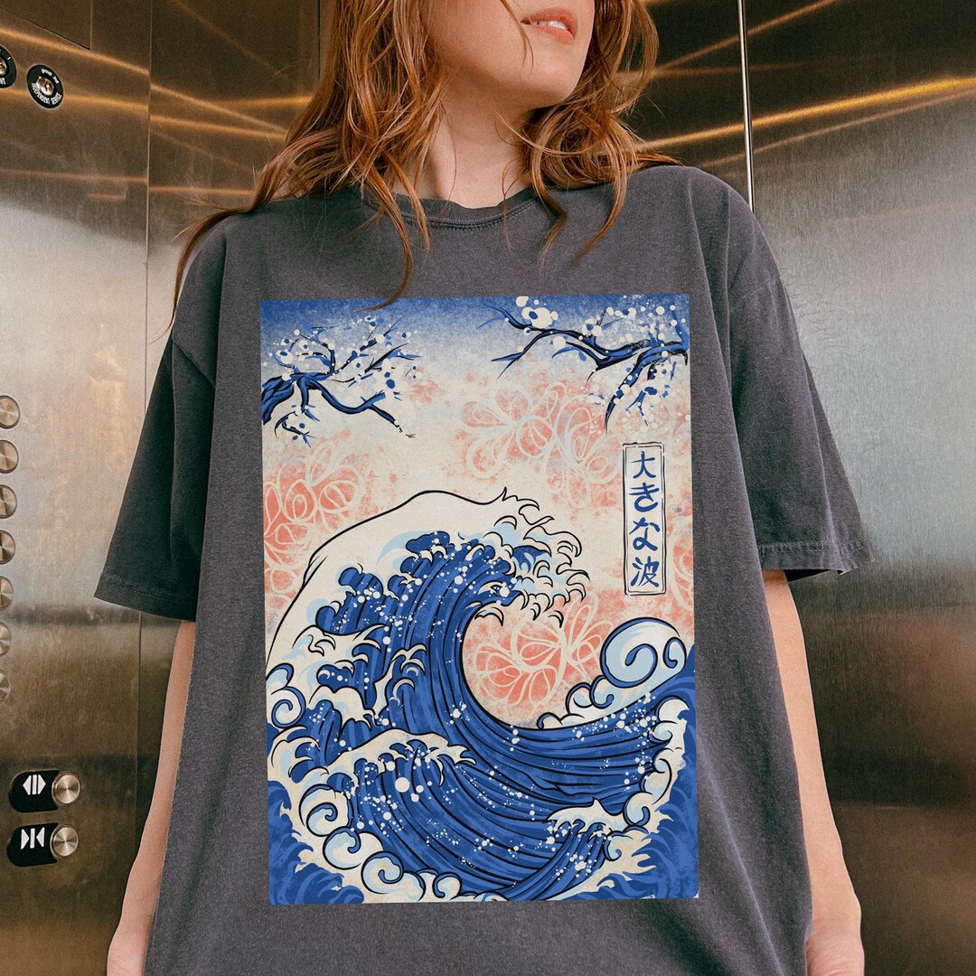 Japanese Wave Shirt, the Great Wave off Kanagawa, Kanagawa Shirt ...
