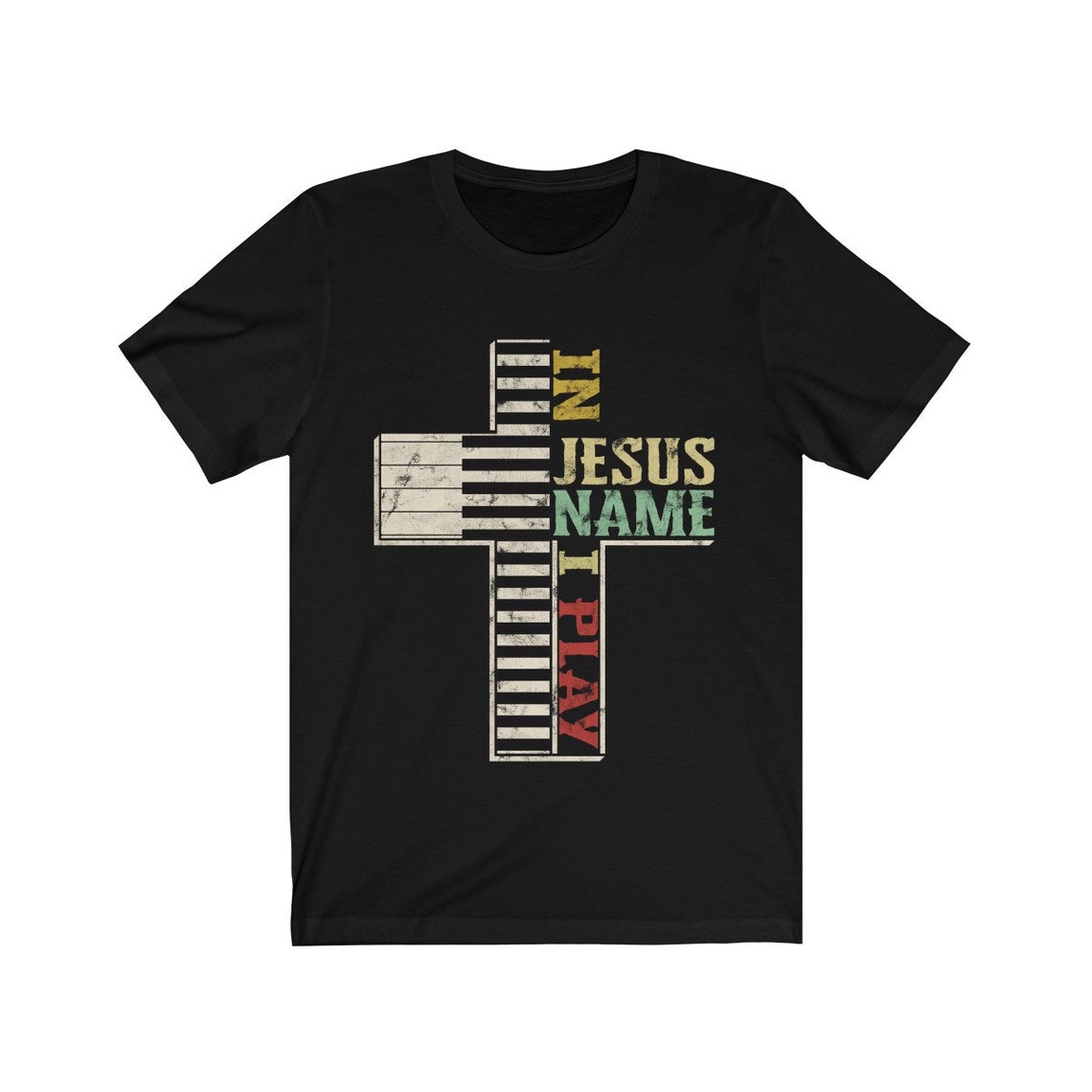 In Jesus Name I Play Shirt, Christian Music Shirt, Jesus Tshirt, Piano ...
