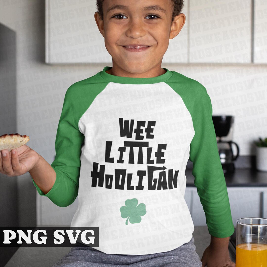 Wee Little Hooligan SVG, Shamrock Svg, Lucky Png, Retro Clover Png ...