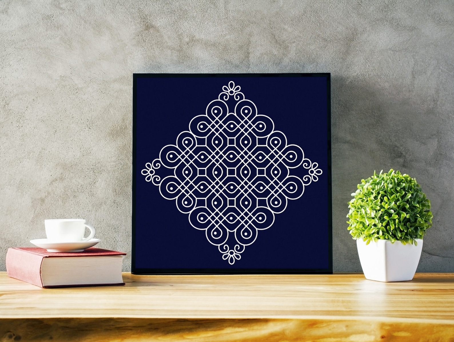 Set of 3 Kolam Art Print Pulli Kolam Digital Minimal Art | Etsy India