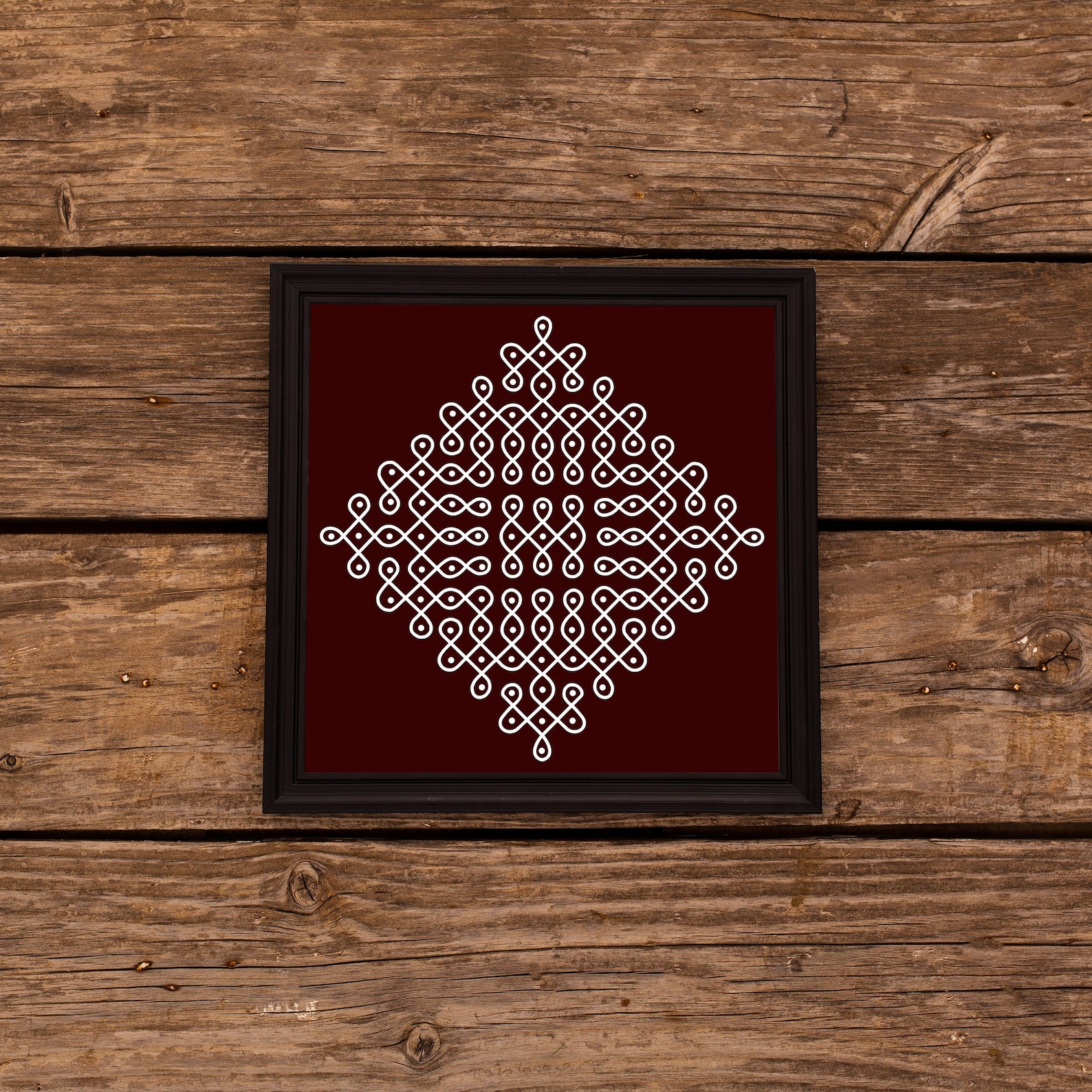 Set of 3 Kolam Art Print Pulli Kolam Digital Minimal Art | Etsy India