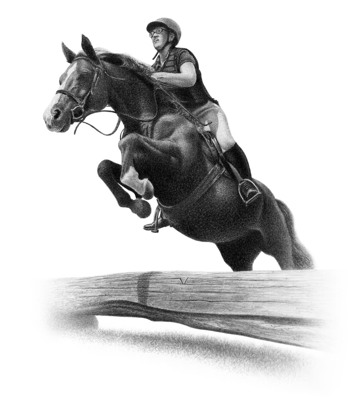 Equine Custom Pencil Drawing From Photo 100% Handmade. | Etsy