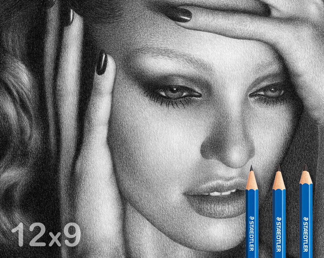 Full-page Pencil Portrait - Custom Fullpage Pencil Drawing. - Etsy