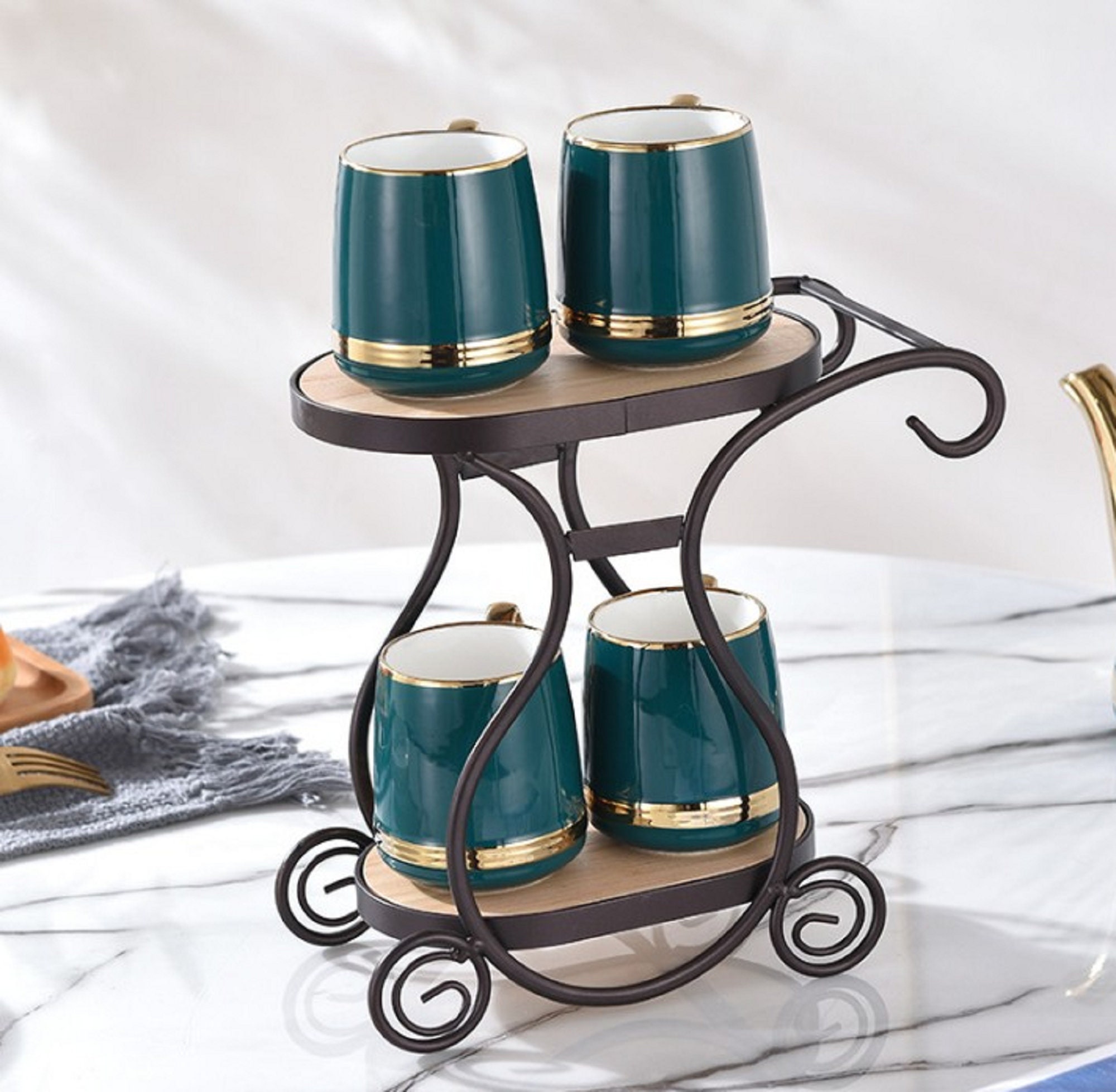 Becher Halter Kaffeebecher Rack Kaffeetasse Halter Stand Dishe | Etsy