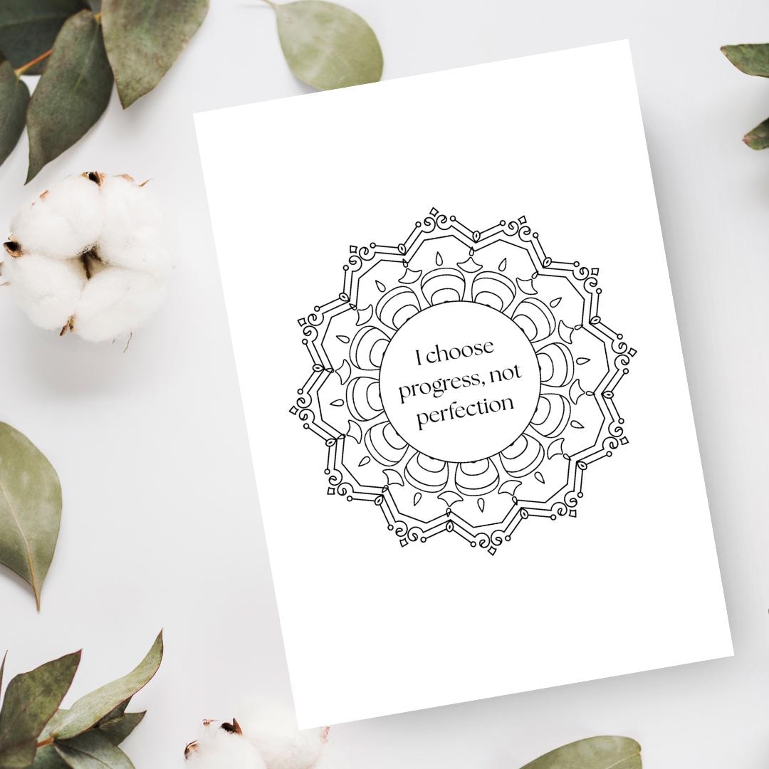 Affirmation Coloring Page, Printable Mental Health Sheet - Etsy