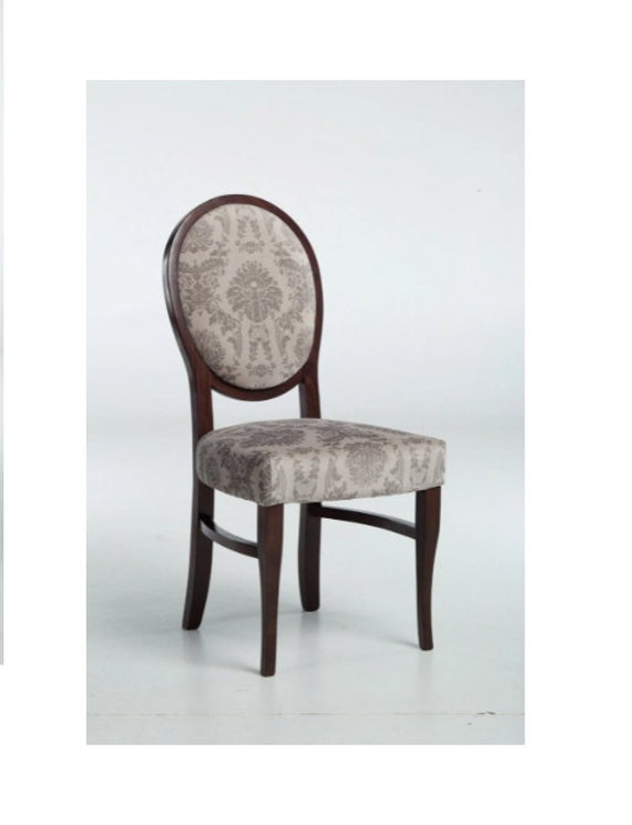 High Back Round Chair Natural Wood Art Deco Handmade Wood | Etsy