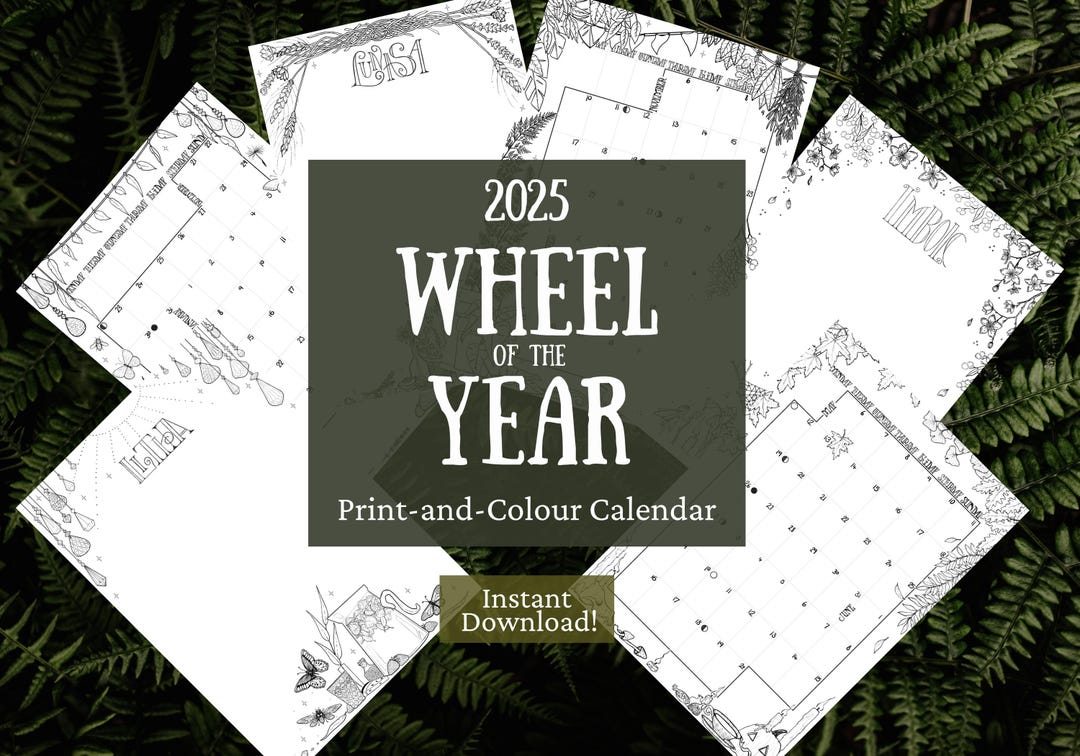 2025 Wheel of the Year Calendar - Etsy