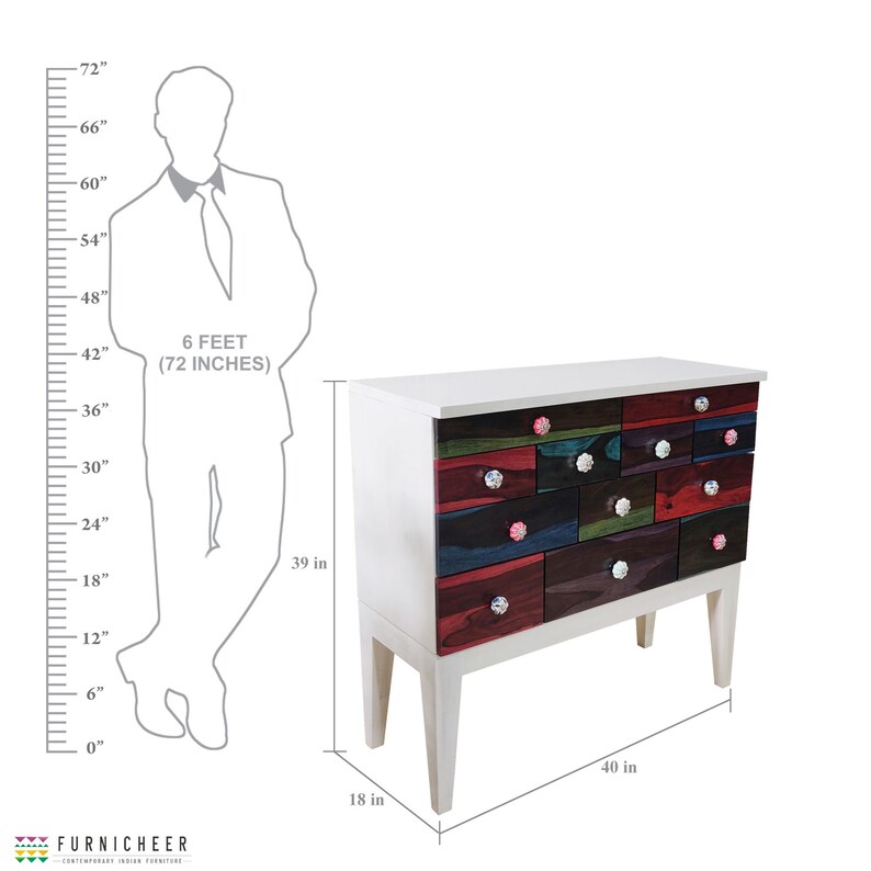 Solid Wood Contemporary Console Chest With Multi Color PU | Etsy