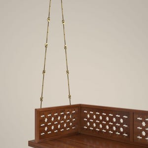 DARSH Antique Brass Chain Swings Jhula in Cherry Brown Finished With ...