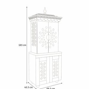 Gaurya - Ethnic Indian Pooja Mandir for Home | Wooden Temple With Doors ...