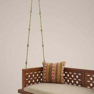 DARSH Antique Brass Chain Swings Jhula in Cherry Brown Finished With ...