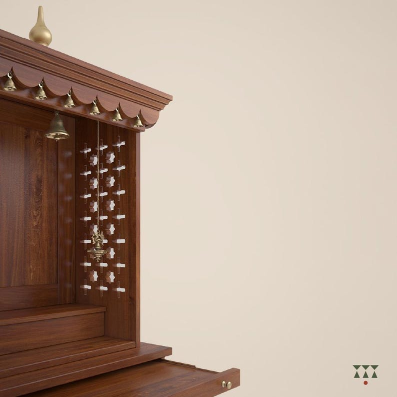 Gaurya - Ethnic Indian Pooja Mandir for Home | Wooden Temple, Brass ...