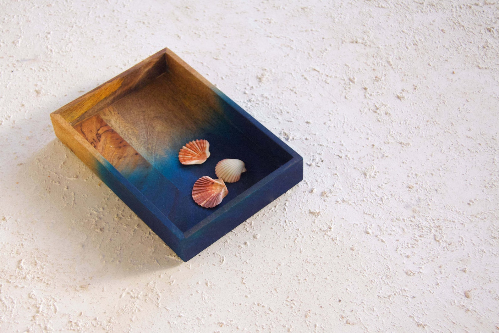 Serving Tray Medium Natural Coloured Wood With Hints of Teal - Etsy