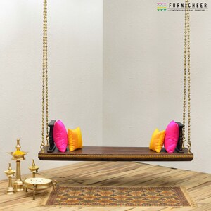 Solid Wood Handcrafted Indian Traditional Swing/jhoola Finished in ...