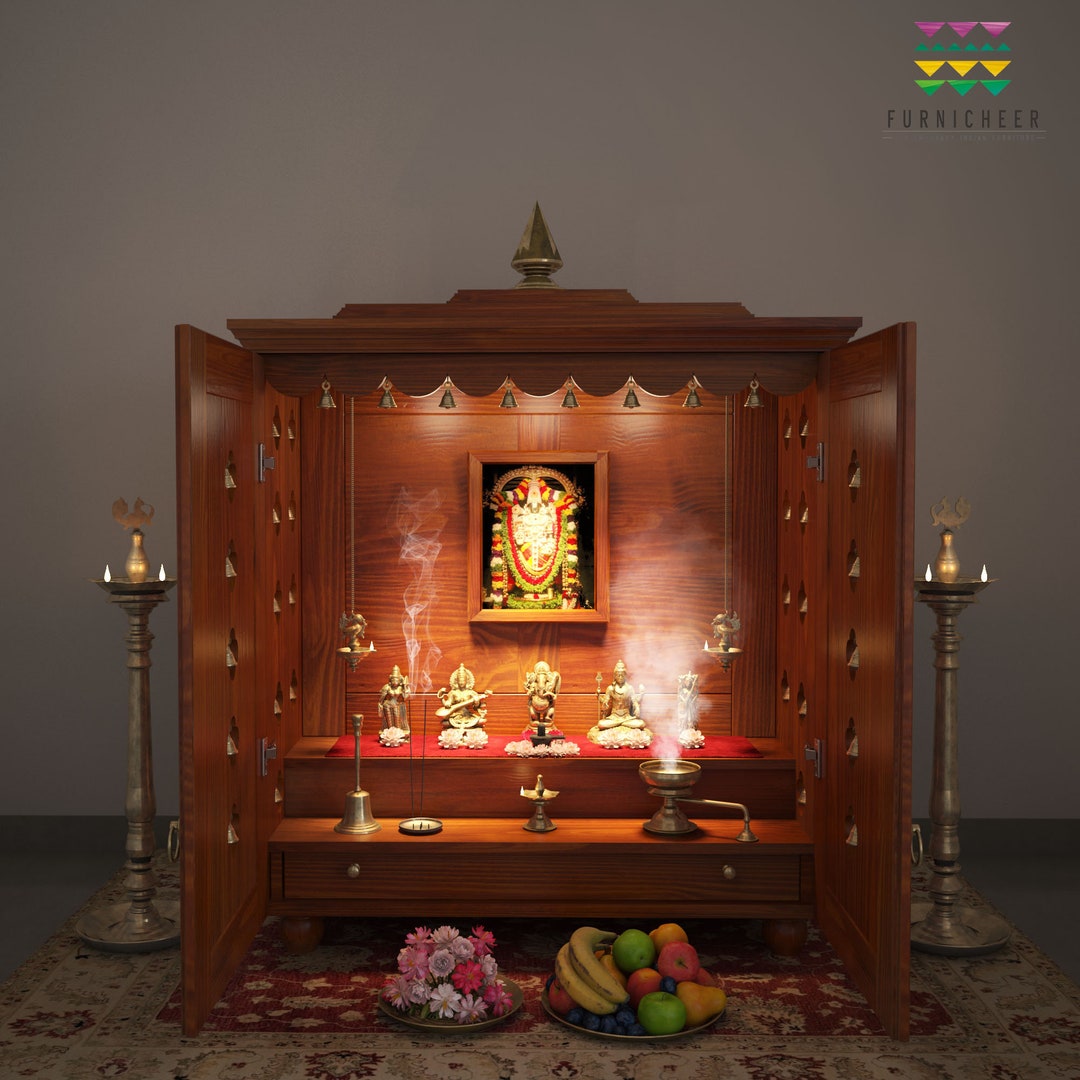 GURIK Handcrafted Solid Wood 2-step Prayer Unit With Drawer - Etsy