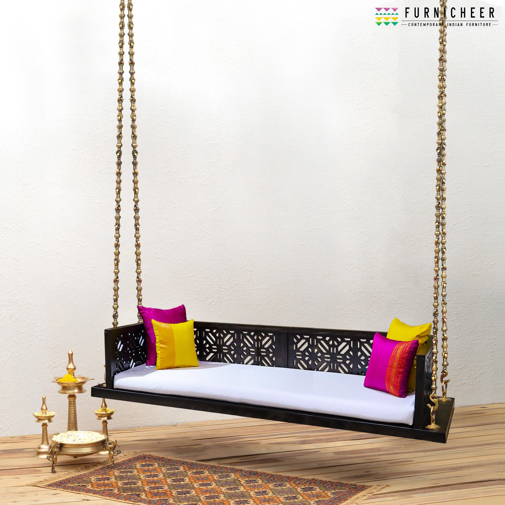 Solid Wood Handcrafted Indian Traditional Swing/jhoola With - Etsy