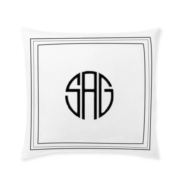 Monogram Pillow Sham - Etsy