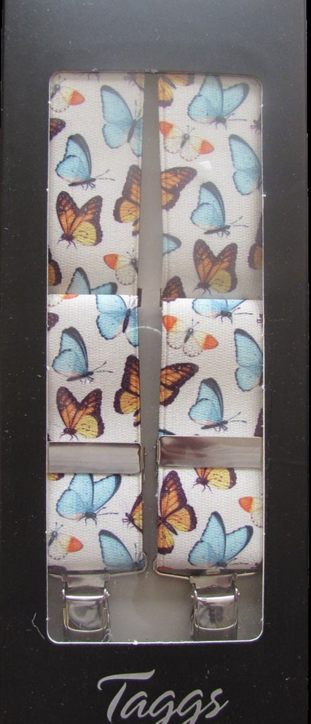 NEW! Multi Coloured Butterflies 35mm Elasticated Clip End Braces - Etsy