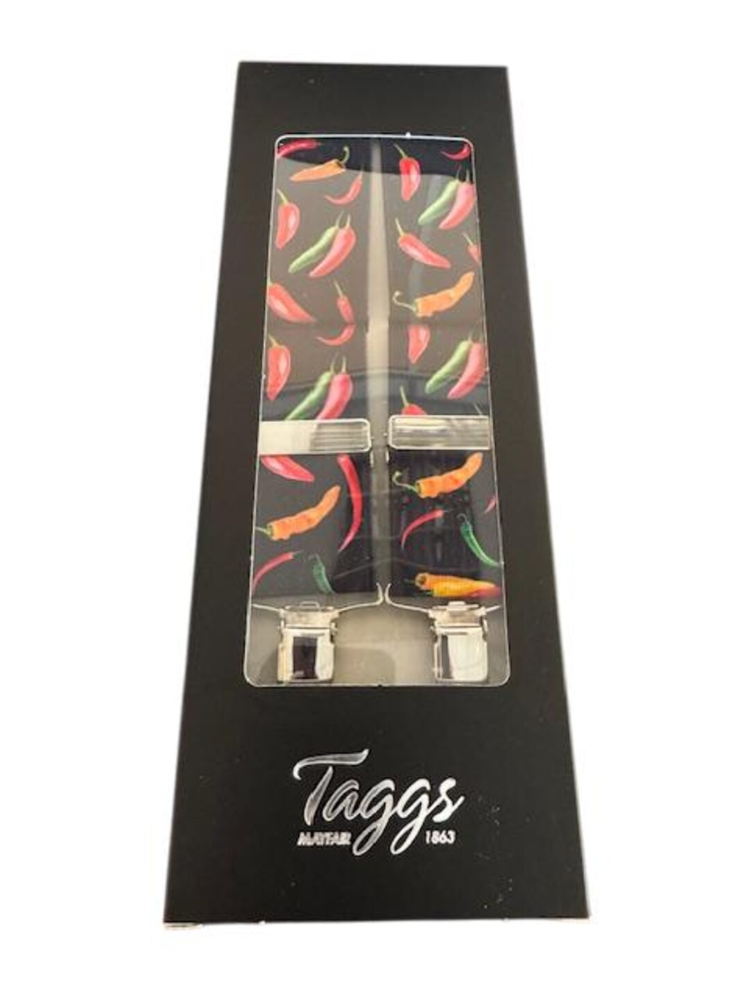 New Chilli Design 35mm Digital Print Elasticated Mens Braces With 4 X ...