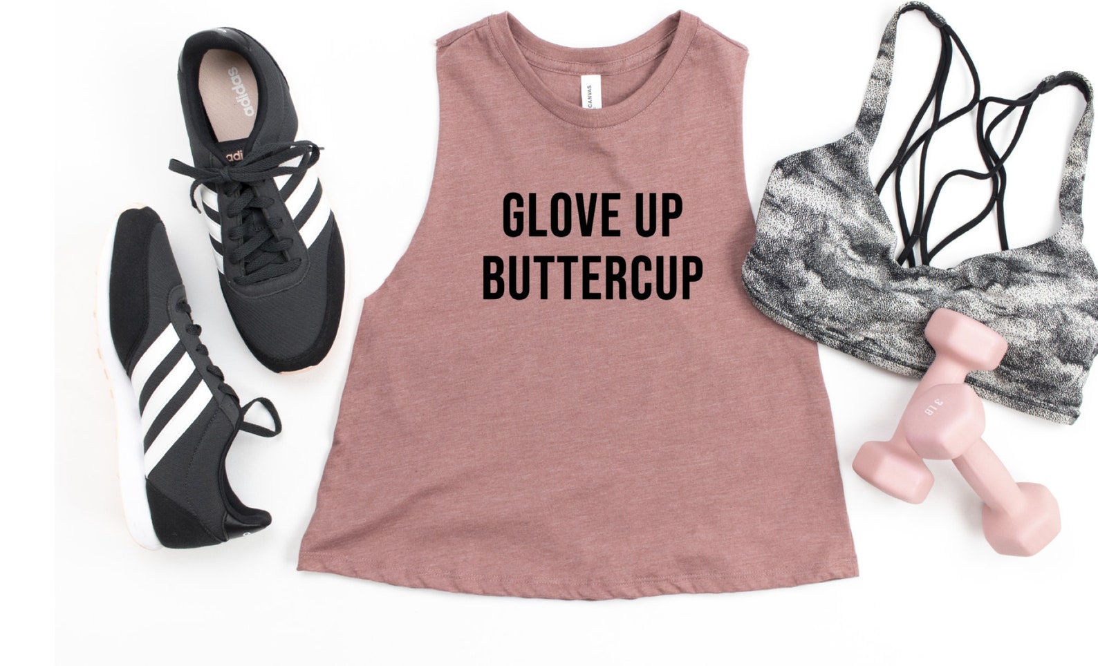 Crop Top Boxing Shirt Boxing. Glove up Buttercup Workout - Etsy