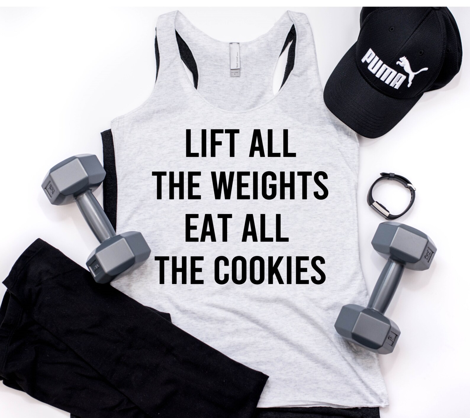 Funny Workout Tanks for Women Lift All the Weights Eat All - Etsy