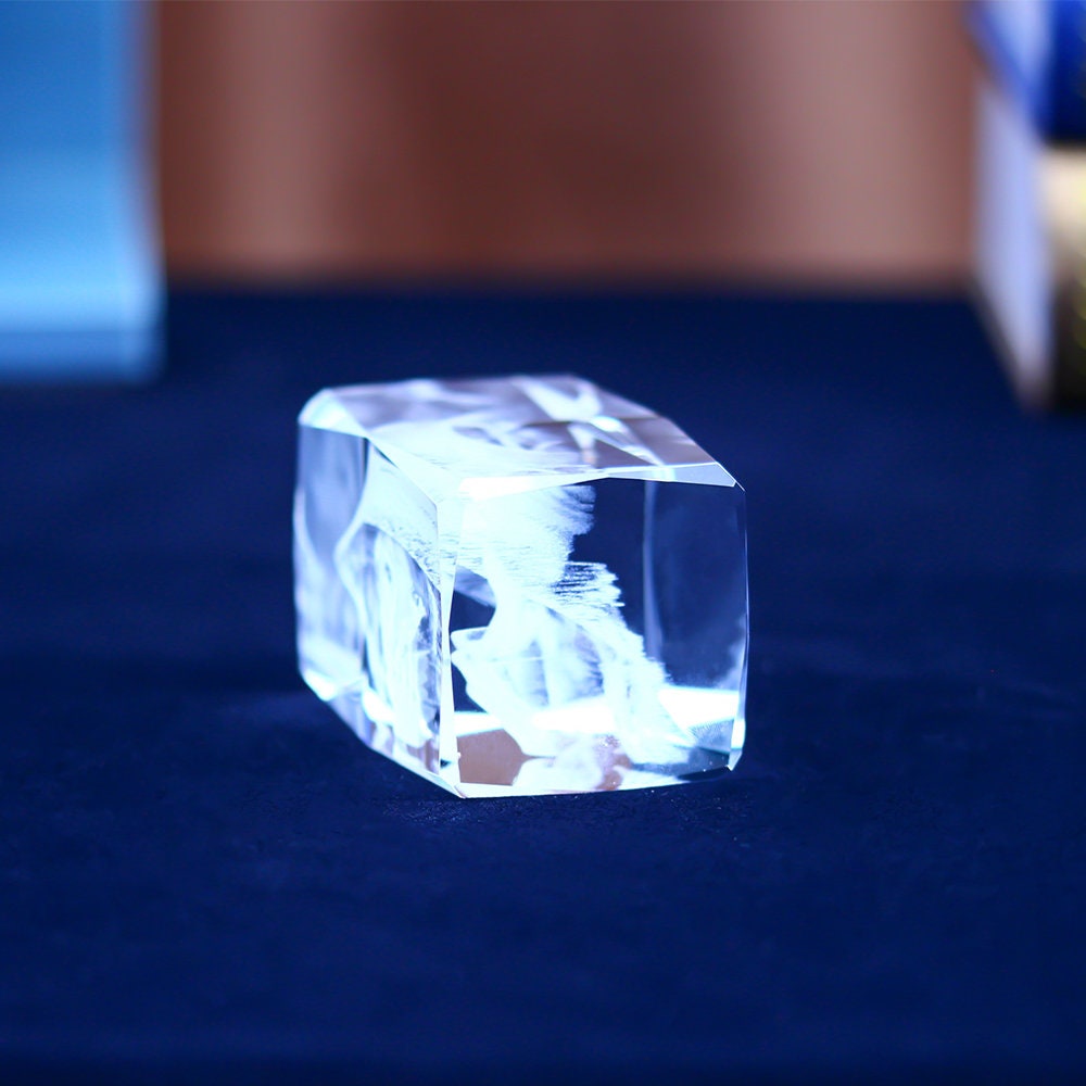 Custom Photo 3D Laser Crystal in Landscape Style With Light - Etsy