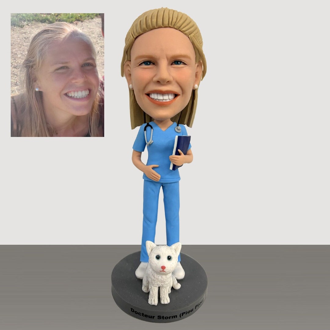 Custom Bobbleheads: Veterinary and Cat Fully Customizable - Etsy
