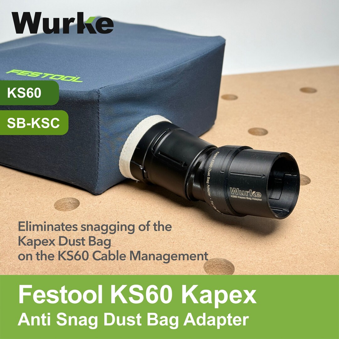 Festool Kapex KS60 Anti Snag Dust Bag Adapter SB-KSC Use a Dust Bag ...