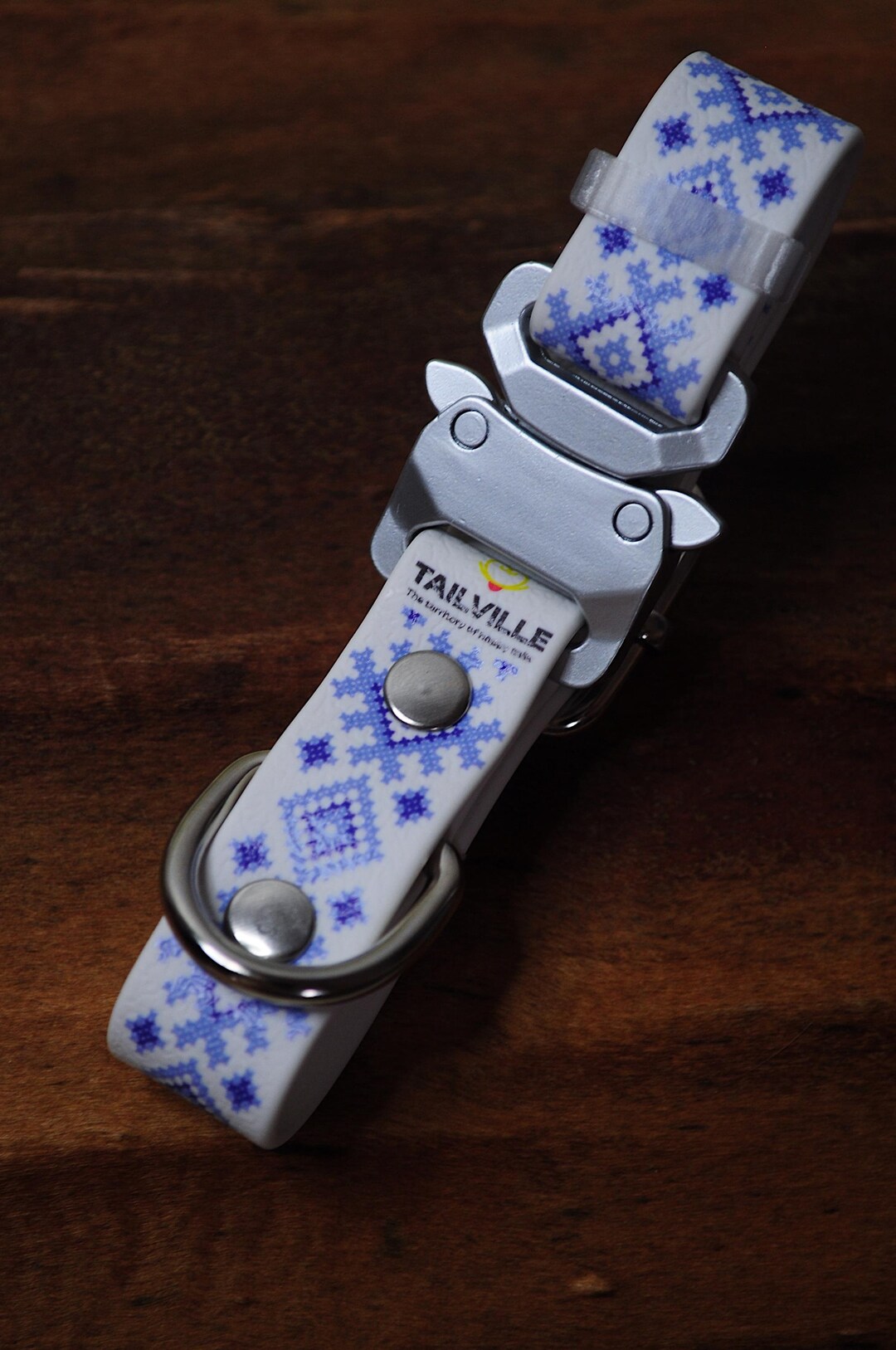 Biothane Dog Collar With UV Printed Design. Alternative Leather Dog ...