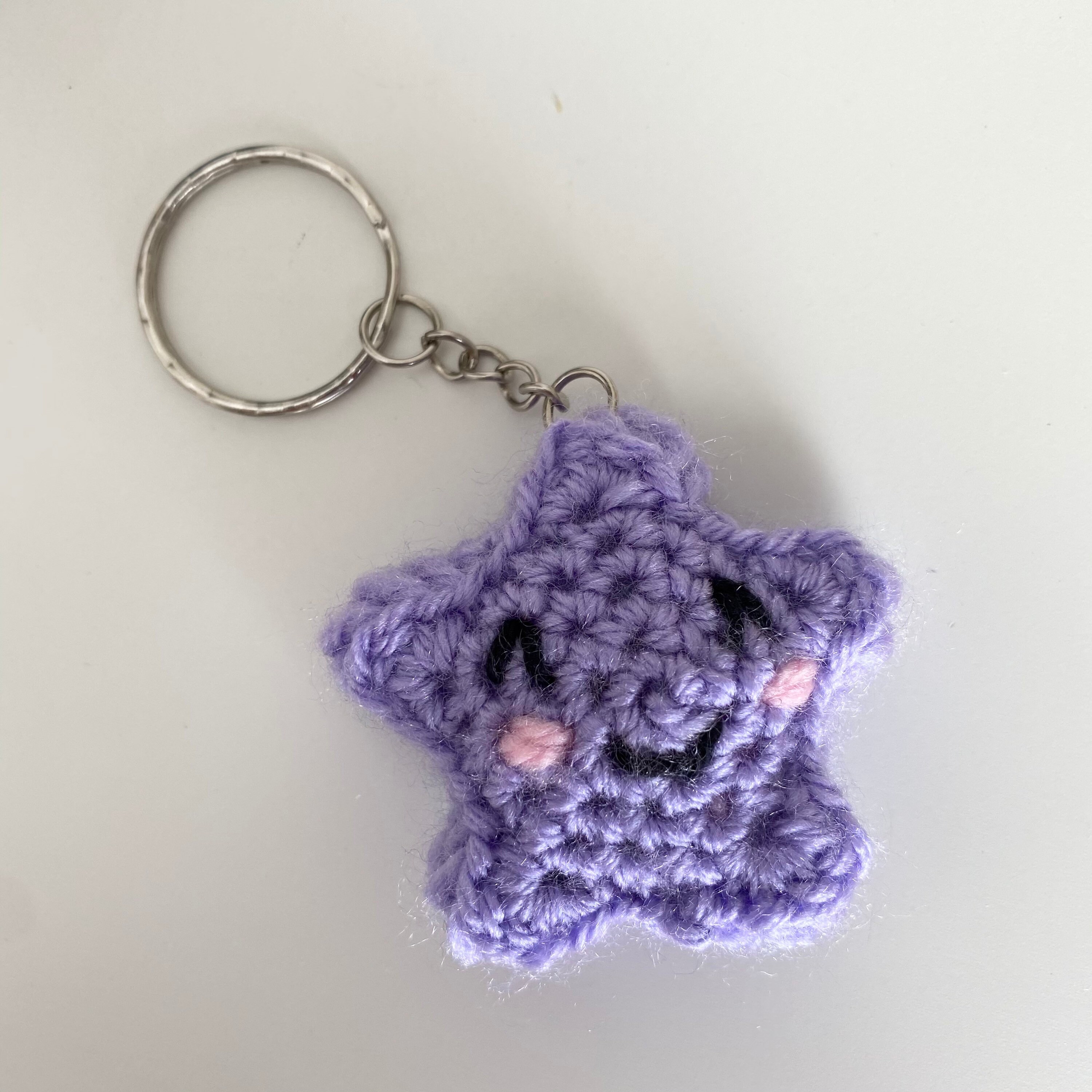 Crochet Star Keyring - Etsy UK
