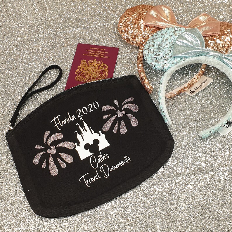 Personalised Disney Travel Wallet Disney Passport Pouch | Etsy